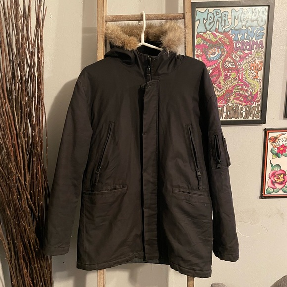 Calvin Klein | Jackets & Coats | Calvin Klein Real Coyote Fur Parka ...